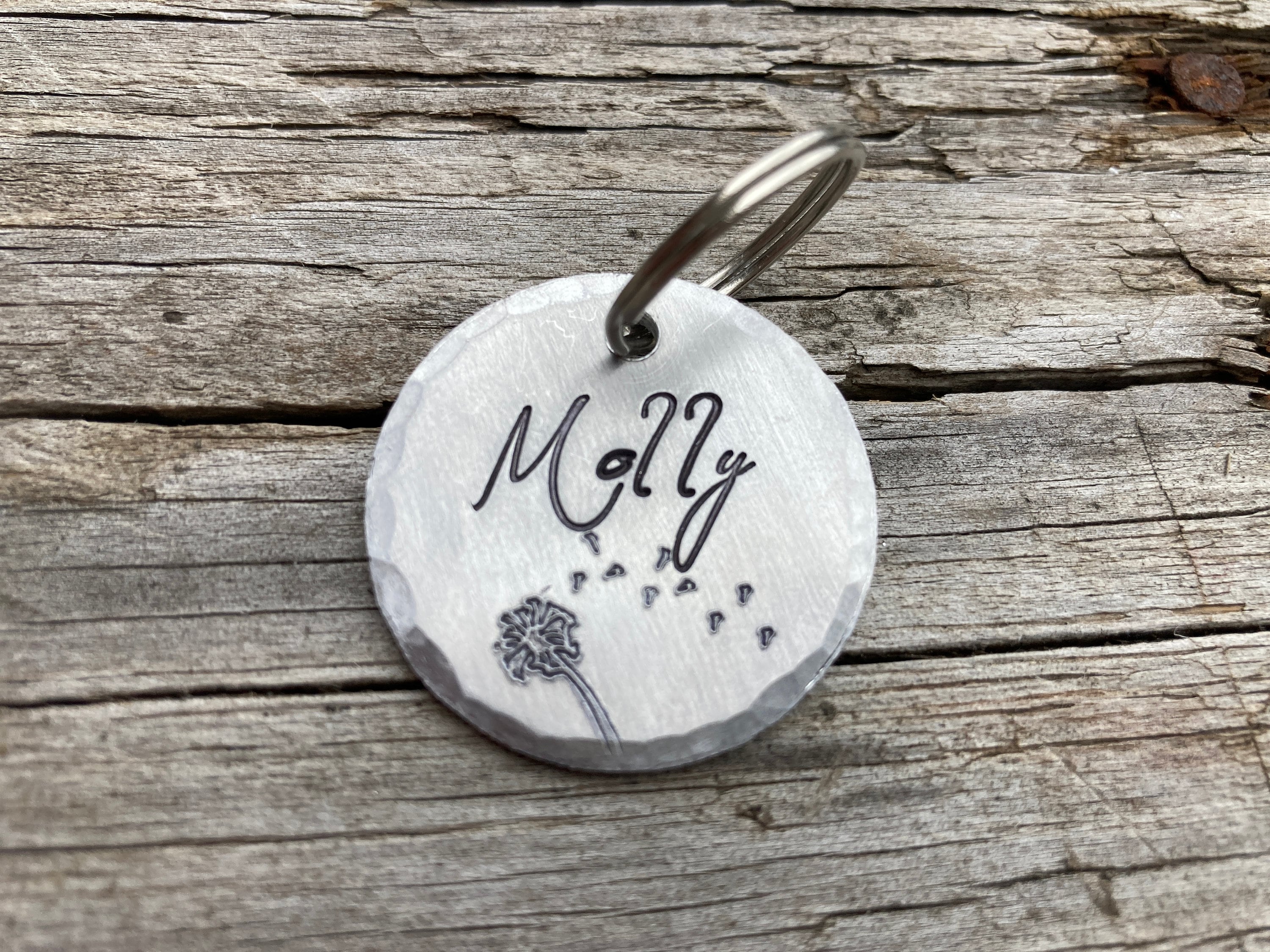 Dog Pet ID Tag, Dandelions Fluff, Personalized Pet Dog ID Name Tag Cus ...